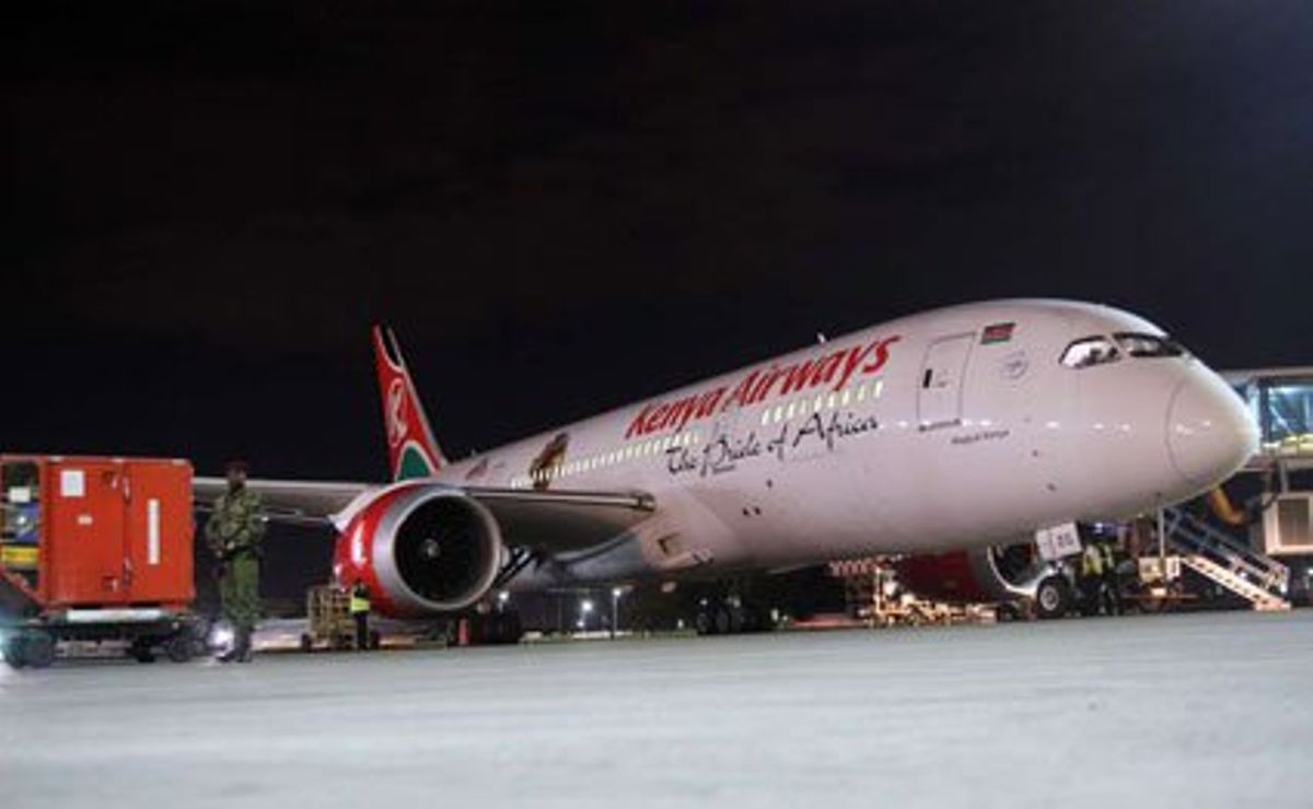 KQ's Boeing was forced to make an emergency landing after engine caught fire