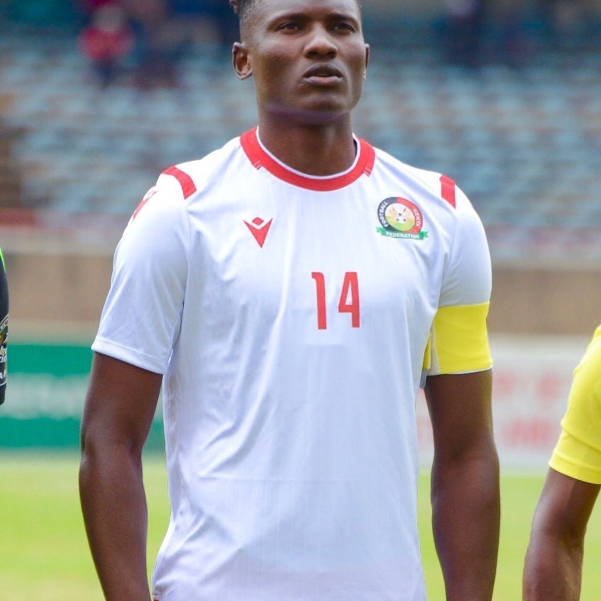 Olunga reacts after scoring Kenya's equaliser against Egypt