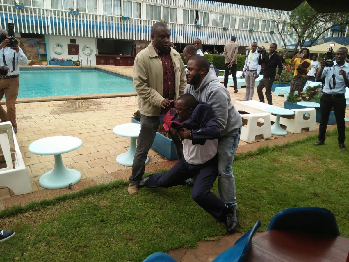 Police offer millions for information on goons captured roughing up Muriuki