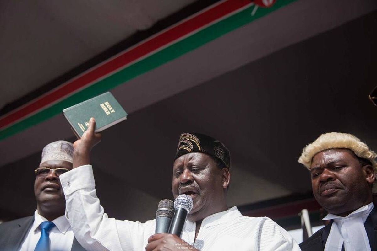 The happenings during Raila's swearing in - TJ Kajwang'