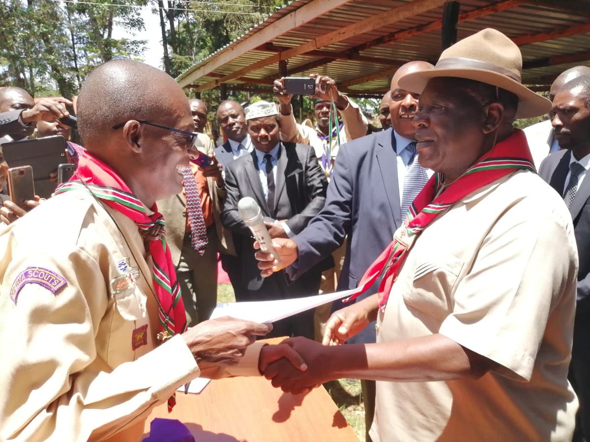 Governor Nyagarama installed scouts patron, joins Uhuru