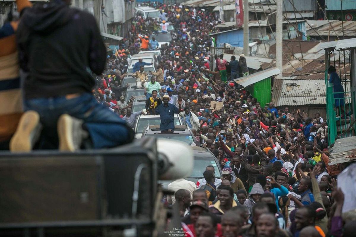 PICTURES: Raila's massive rally in Mathare