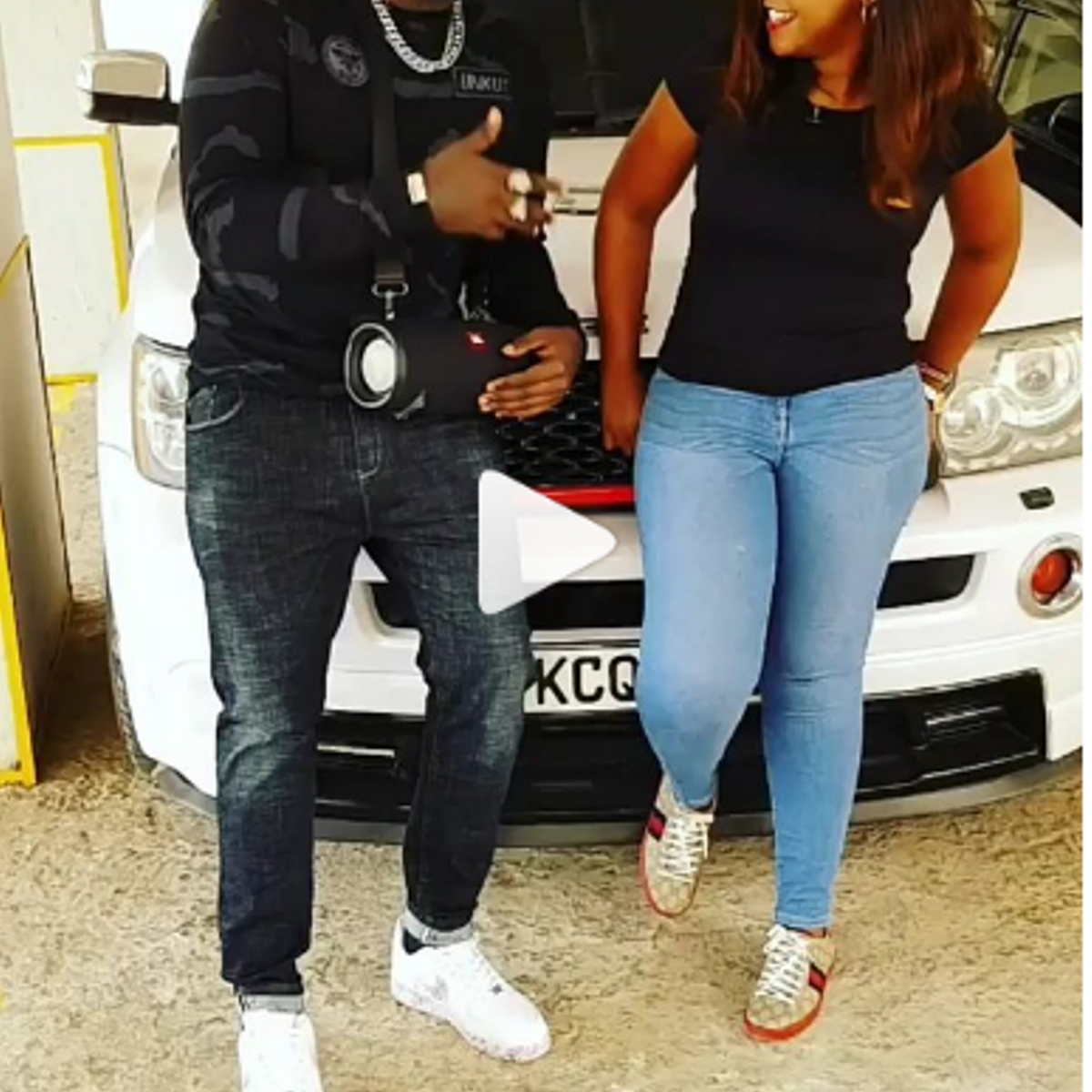 Is Khaligraph Jones using his prowess to flirt with Betty Kyallo?