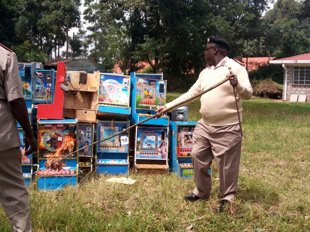 Sh3 million Chinese coin-slot gambling machines destroyed in Eldoret
