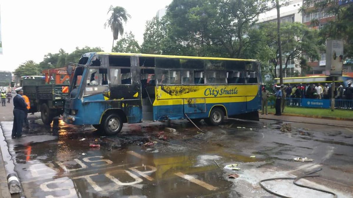 PHOTOS: Early morning accident in Nairobi CBD